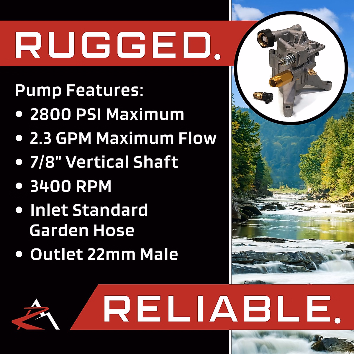 Troy Bilt 020413/020414 / 020415 Pump 2800 psi Power Pressure Washer Water Pump