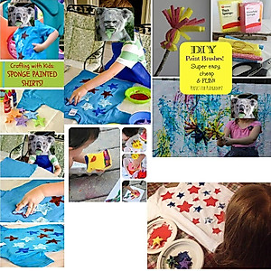 Fycooler Kids' Art Paintbrushes-Kids Paint Brushes Sponge Kits Painting Tool Kit 40Pcs Paint Supplies Painting Brushes Drawing Tools Kits,Children Early DIY Learning Paint Sets for Kids Toddlers