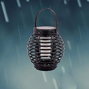 Solar Lights Outdoor Hanging Lantern Waterproof Outdoor Lights for Garden Patio Backyard Pathway and Tabletop Decoration Lamps Black (1 Pack)