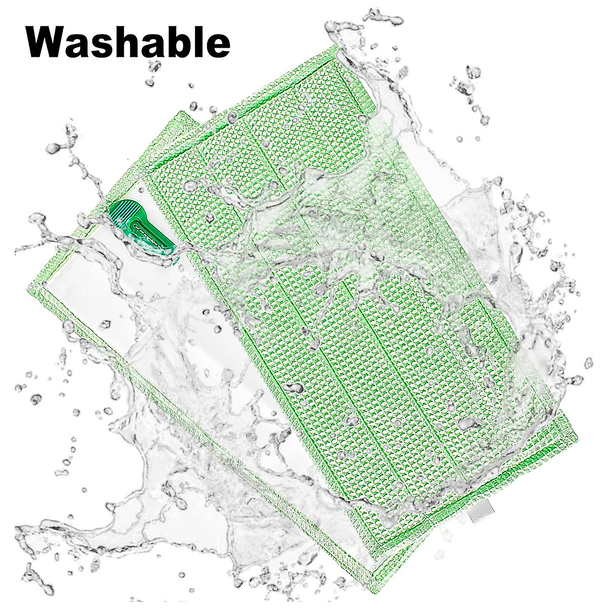 QIXIAMO 6Pcs Professional Microfiber Mop Floor Flat Mop Reusable Washable Mop Pad Mopping for SP600