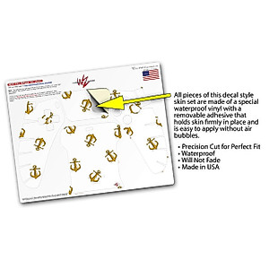 WraptorSkinz Skin Wrap compatible with Sony PS5 DualSense Controller Anchors Away White (CONTROLLER NOT INCLUDED)