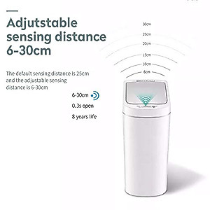 ALUKAP Small Garbage Can 7L Narrow Type Trash Can Zero Waste Recycle Bin Automatic Trash Bin Smart Kitchen Dustbin Touchless Garbage Rubbish Waste Bin