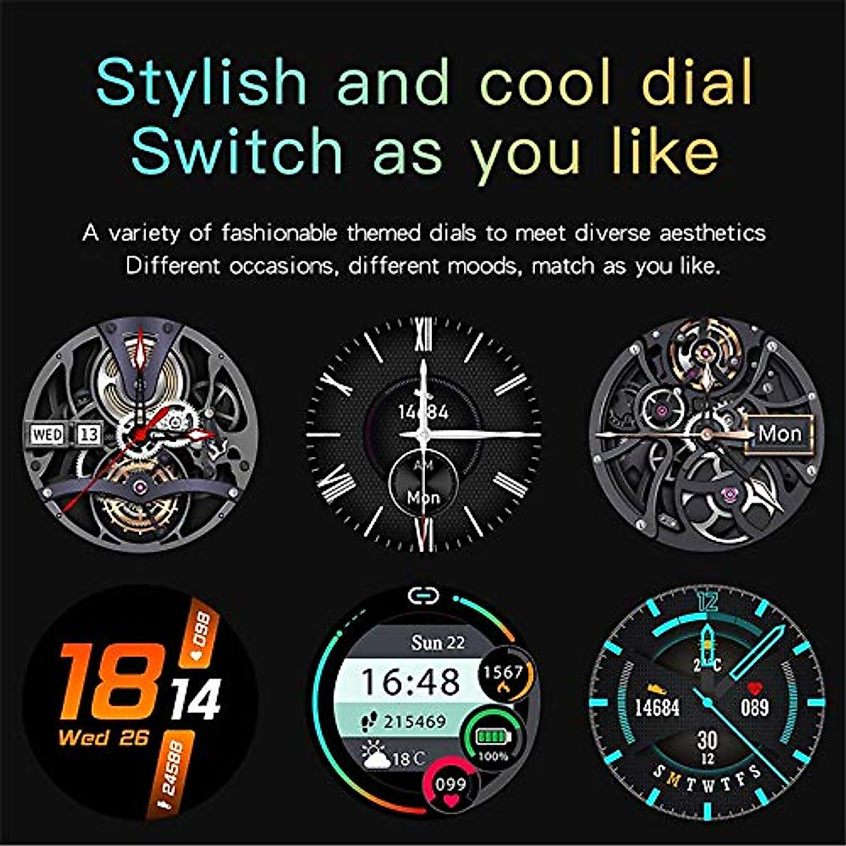 RASMECALO Smart Watches for Men with Bluetooth calls and play music,Fitness Tracker Blood Pressure Monitor Blood Oxygen Meter Heart Rate Monitor IP67 Waterproof, for iPhone Samsung Android Phones (BN)
