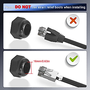 VCE Waterproof RJ45 Coupler IP67, CAT6/CAT5E/CAT5 Female to Female Coupler Connector Shielded 8Pin for Outdoor Ethernet LAN Cable, 2-Pack