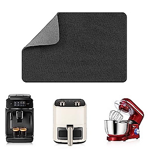 LOPNUR Appliance Slider Cut to Fit, Kitchen Appliance Sliders 360 Degree Rotation Moving on Counter, Coffee Mat Heat Resistant Mat, Appliance Mover for Espresso Machine, Food Processor (Medium, Grey)