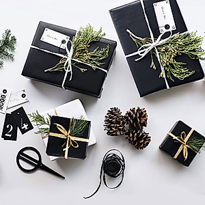 BearBoss 3 Kraft Paper Roll - Brown Black White - 12 inches x 100 feet - Paper Perfect for for Crafts, Art,Small Wrapping, Packing, Postal, Shipping, Dunnage & Parcel, Special Package