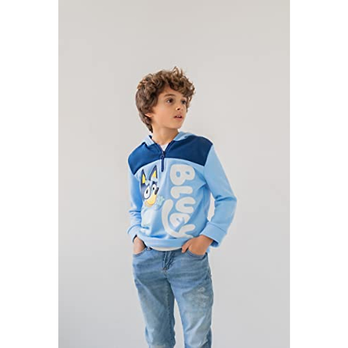 Bluey Toddler Boys Fleece Half Zip Hoodie 4T Blue