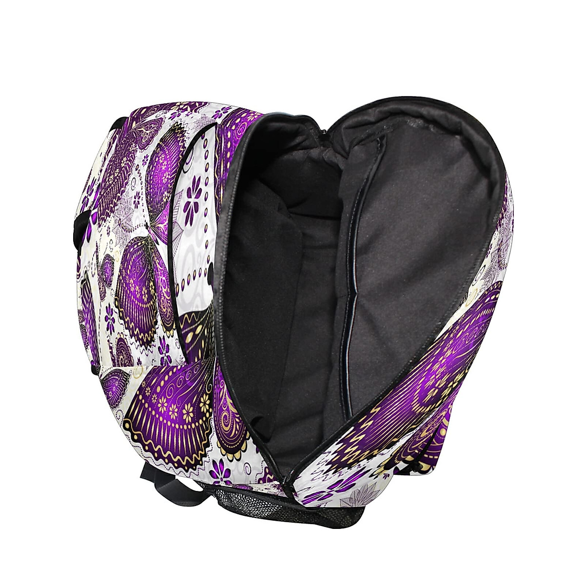 ALAZA Butterfly Violet Flower Purple Travel Laptop Backpack Business Daypack School Bag Bookbag Fit 15.6 Inch Laptops for Women Men Girls