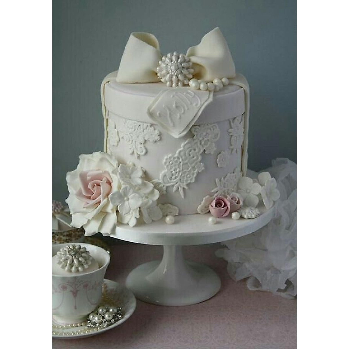 Anyana flower sugar edible vine royal lace wedding cake silicone Embossing Mould fondant impression mat decorating Medallion mold gum paste cupcake topper icing candy imprint sugarcraft mould set of 3