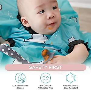 Grabease Baby Silicone Spoon Set for Baby-Led Weaning & First Stage Self-Feeding: Soft, Safe 100% Food-Grade Silicone; BPA-, PVC- Latex- & Phthalates-Free and Dishwasher Safe; Set of 2 (Blush, Gray)