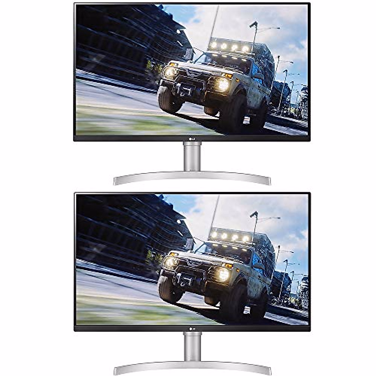 LG 32UN550-W 32 inch UHD 3840x2160 VA HDR10 AMD FreeSync Monitor 2 Pack