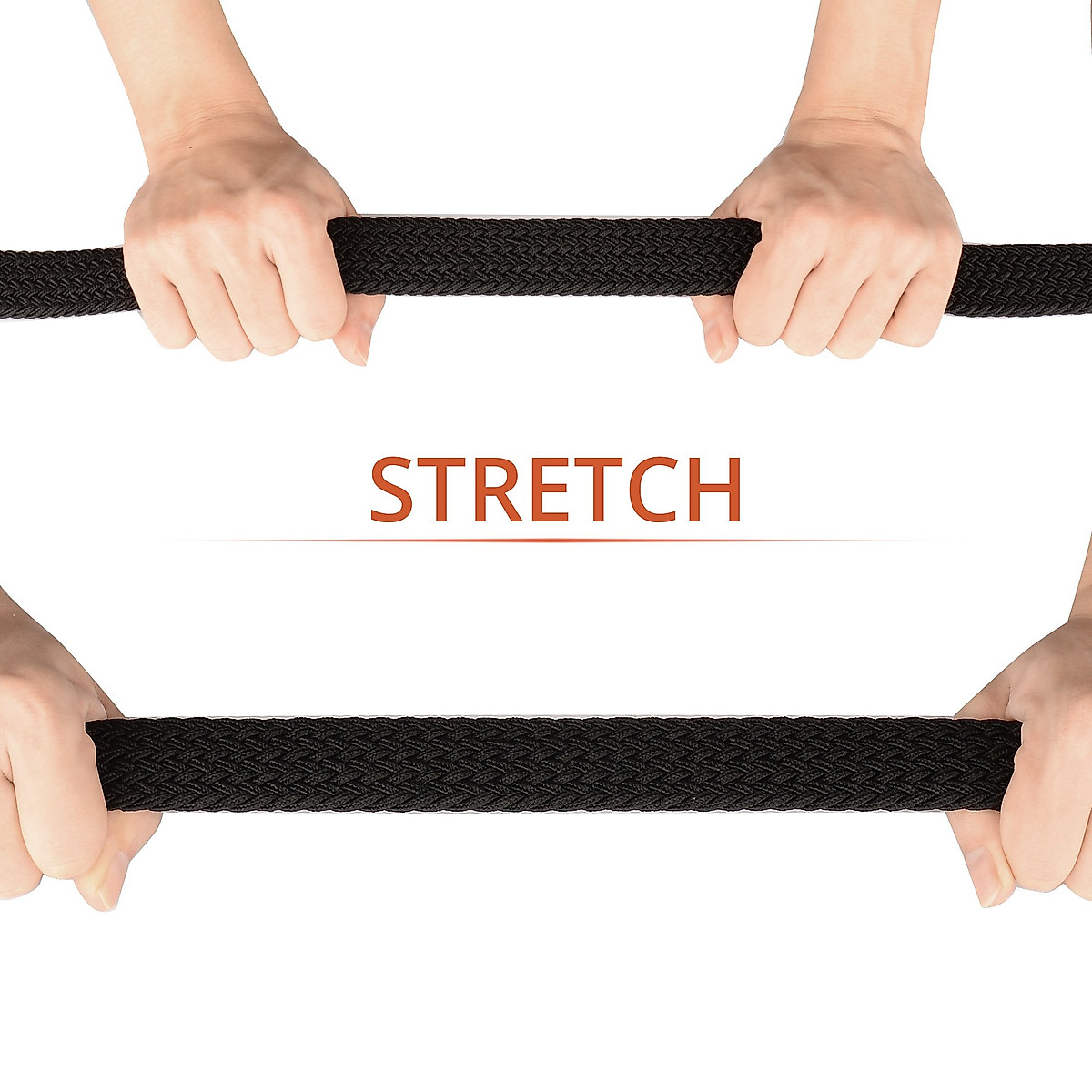 Drizzte Mens Plus Size Belts 59'' Casual Braided Elastic Stretch Fabric Woven Web Belt Work Golf