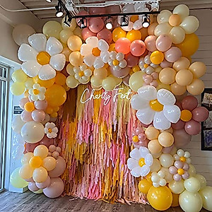 Daisy Balloon Garland Arch Kit Groovy Macaron Pastel Boho Flower Party Decorations For Baby Shower Wedding Birthday