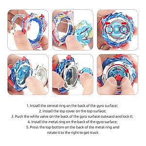 Battling Tops Burst Battle B-193 Ultimate Valkyrie.Lg.V'-9 Gyro Toys for Kids with B-184 Custom Bey Launcher