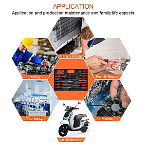 XOOL 42PCS Magnetic Screwdriver Set with Tray, Torx Phillips Flat Hex Pozi Non-Slip Magnetic Tips Screwdriver Set