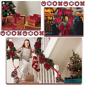 50 Yards 2.5 Inch Christmas Red Velvet Wired Ribbon Fabric Decorative Ribbon Gift Wrapping Ribbon for DIY Craft Christmas Holiday Bows Wreath Wedding Indoor Outdoor (Wine Red)