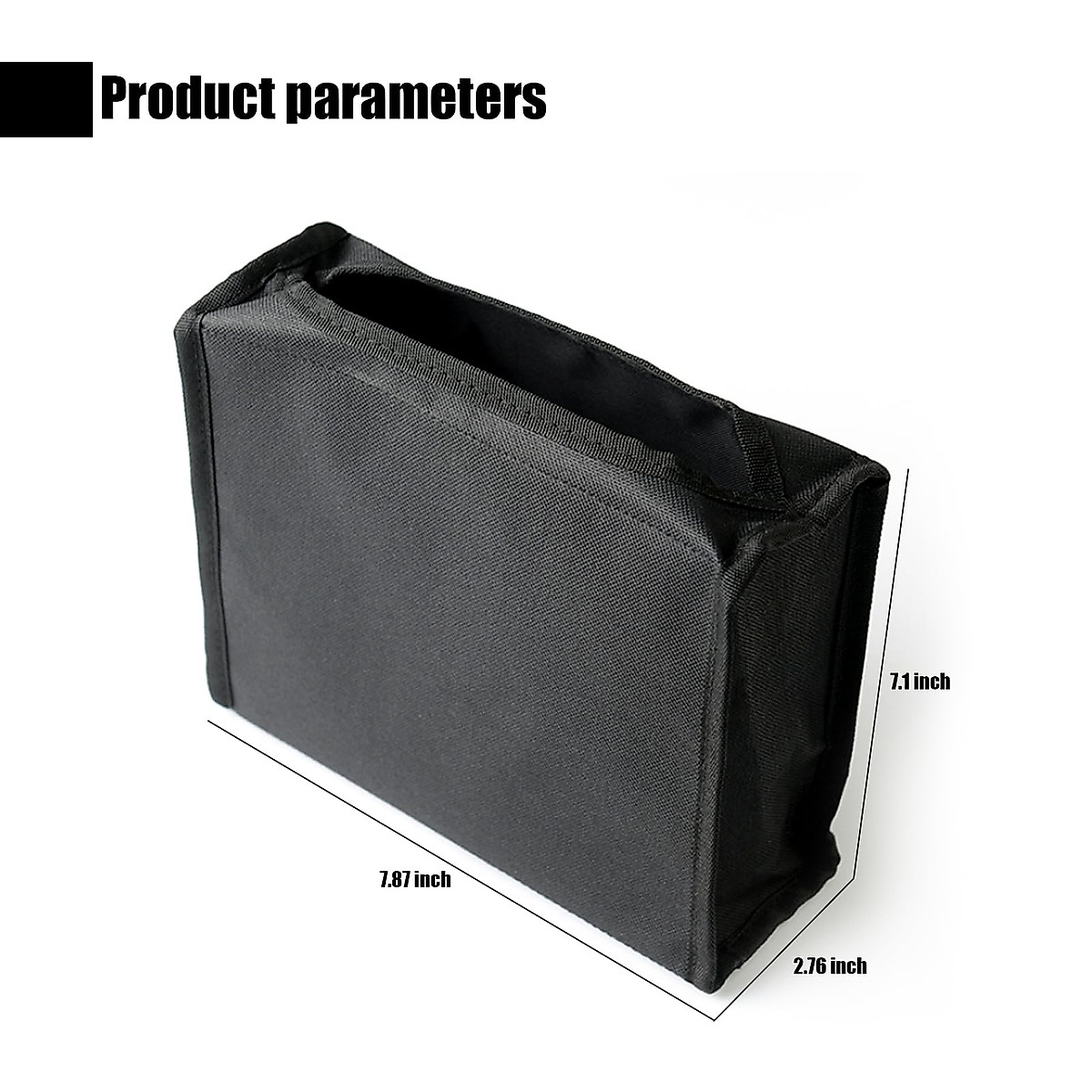 Fogfar 1 PC Car Garbage Bag, Truck-Mounted Waste Bin, Waterproof Car Trash Bin, Automotive Interior Accessory, Multi-Purpose Portable Rubbish Organizer (Black)