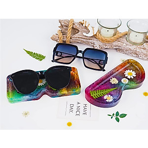 Pulcher Resin Molds, 2PCS Tray Silicone Molds Glass Sunglasses Jewelry Trinket Holder Small Trays Epoxy Mold for Resin Casting Craft DIY Gifts