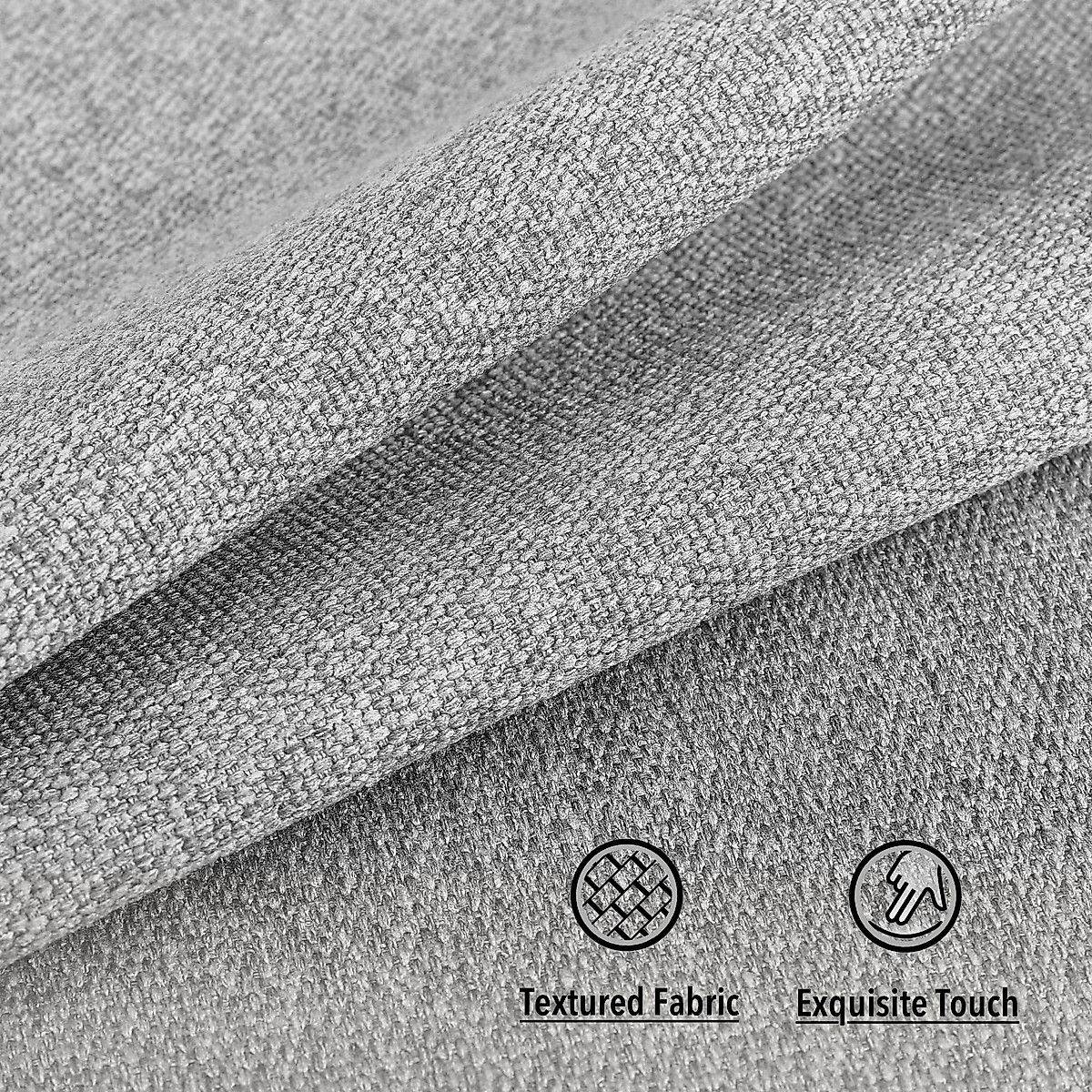 Tromlycs 12x12 Chair Cushion Bar Stool Square Seat Cushion with 4 Velcro Straps Slip Resistant Textured Wooden Metal Small Bar Stool Cover - Gray (1 Pack)