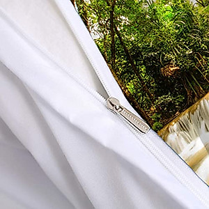 Quilt Cover Queen Size Forest 3D Bedding Sets Fall Duvet Cover Breathable Hypoallergenic Stain Wrinkle Resistant Microfiber with Zipper Closure,beding Set with 2 Pillowcase