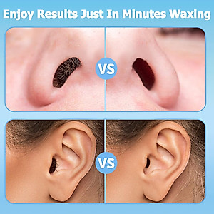 Nose Wax Hair Removal Kit by CoFashion | 100g Wax, 30 Applicators (15-30 Uses) | Painless, Quick & Easy for Men | 15 Mustache Guards, 1 Silicone Cup