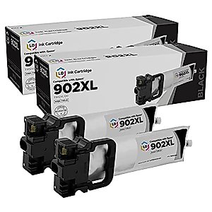 LD Remanufactured Ink Cartridge Replacement for Epson 902XL T902XL120 High Capacity (Black, 2-Pack)
