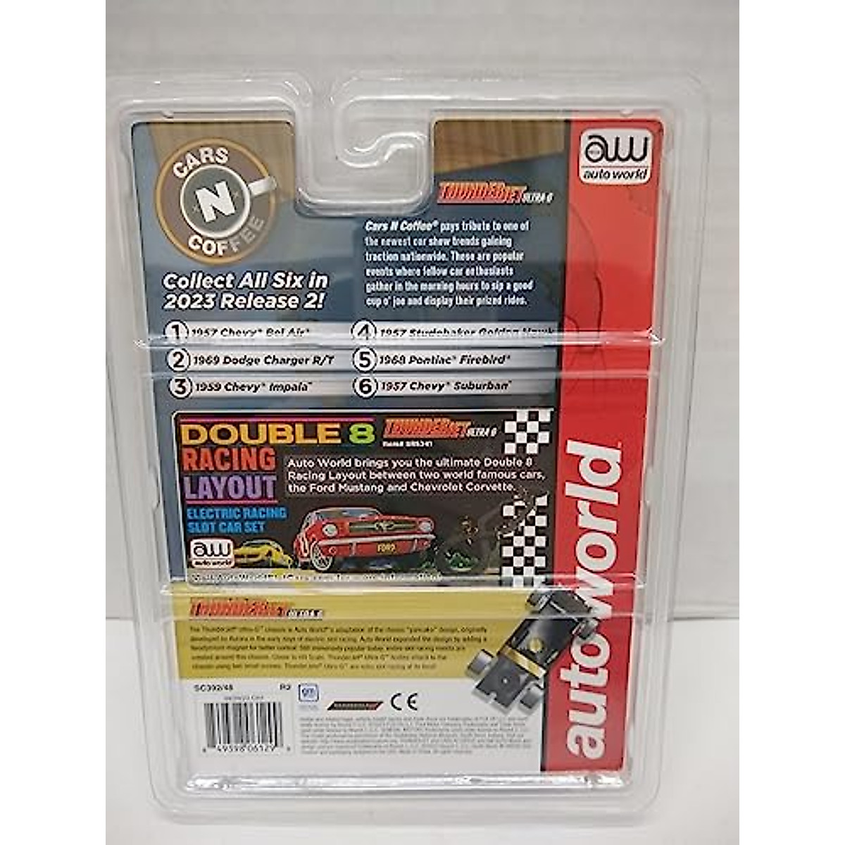 Auto World SC392-3B Cars N Coffee 1959 Impala HO Scale Electric Slot Car - Ivory