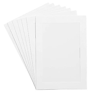 48 Pack Photo Frame Cards with Envelopes, Notecards for 4x6 Picture Insert (White)