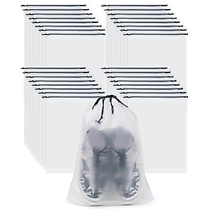 Shoe Bags for Travel, 50 Pcs Transparent Drawstring Shoe Bag, Travel Item Storage Bag, Large Storage Bag for Men and Women, Shoe Storage Bags Home Travel to Carry Convenient