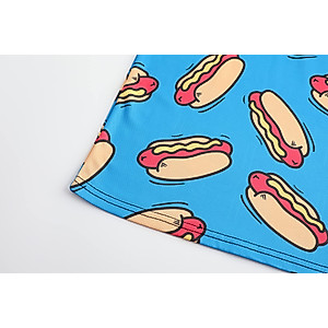 Golf Shirts for Men Dry Fit Mens Golf Shirt Short Sleeve Funny Hot Dog Golf Polo Shirts