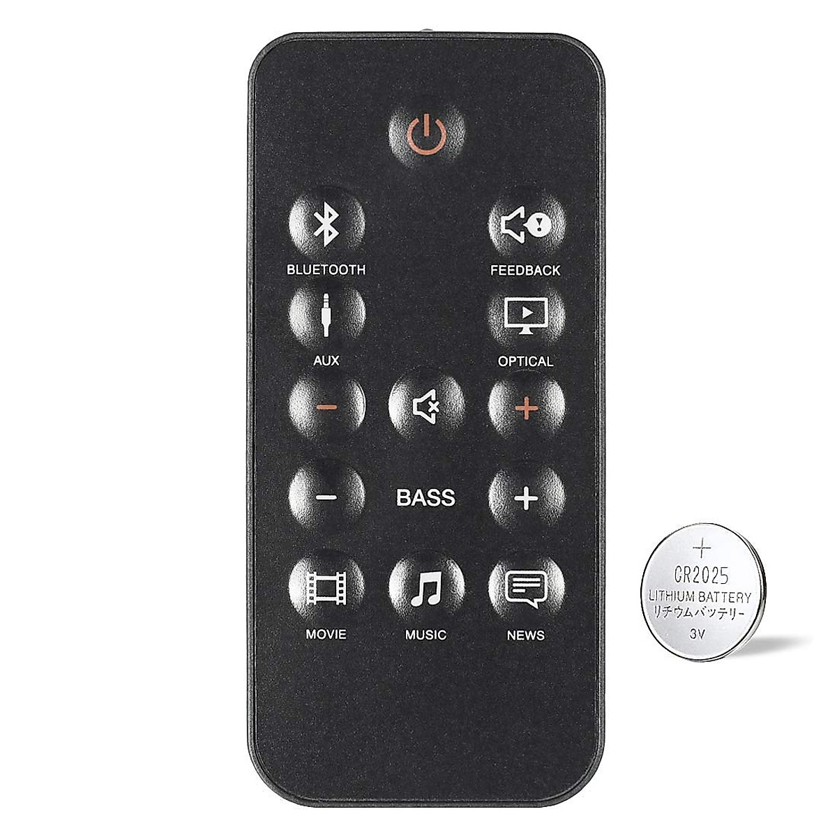 CHUNGHOP New Remote Control Compatible with JBL Cinema SoundBar SB150 Audio System Player Controller with CR2025 Battery