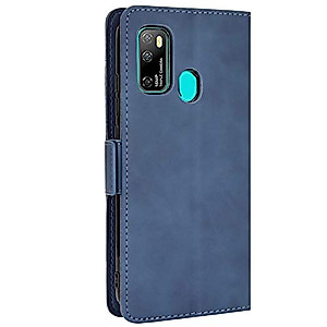 HualuBro Ulefone Note 9P Case, Magnetic Full Body Protection Shockproof Flip Leather Wallet Case Cover with Card Slot Holder for Ulefone Note 9P Phone Case (Blue)