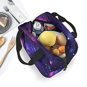 BLUBLU Galaxy Portable Lunch Bag Insulated Cooler Tote Box for Travel/Picnic/Work