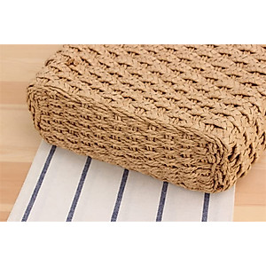 Straw Beach Bag for Women Summer Woven Tote Bag Rattan Hobo Bohemian Vacation Bags Waterproof Sandproof (beige)