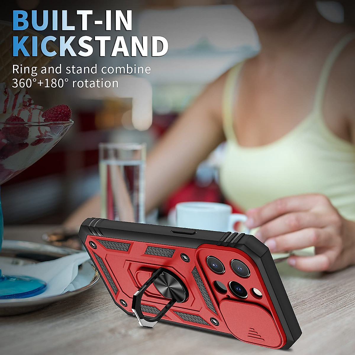 pompvla for Samsung Galaxy S22Ultra Case Magnetic Compatible with MagSafe Galaxy S22Ultra Case with Glass Screen Protector,with Kickstand Military Grade Drop Protection Shockproof S24Ultra Case Purple