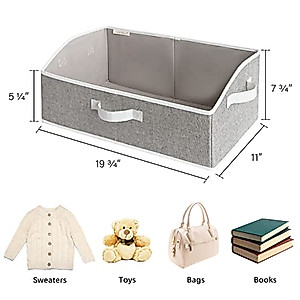 StorageWorks 5-Pack Storage Bins for Shelves with Metal Frame, Decorative Storage Boxes