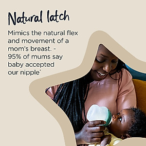 Tommee Tippee Silicone Baby Bottle and Pacifier Set | Closer to Nature Soft Feel Bottles, Breast-Like Nipples, Stain and Odor Resistant | 0-6m Breast-Like Pacifiers