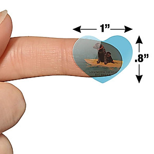 Looking for The Next Big Break Surfing Dog Puppy Surf Heart Shaped Planner Calendar Scrapbook Craft Stickers