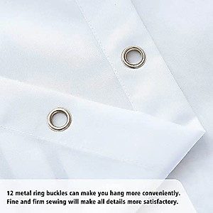 GiuMsi 72"X72" Gray and White Stripe Shower Curtain with Boho Tassel 12 Hooks for Bathroom Home Classic Farmhouse Modern Decorations Polyester Waterproof Fabric Curtains-Thickness Upgrades-170 g/m2