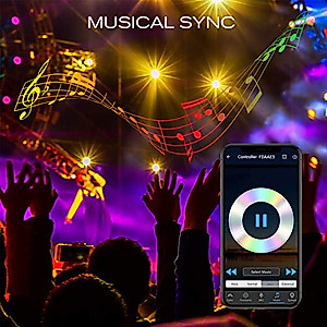 DAYBETTER 16.4ft 5m Waterproof Led Strip Lights, Flexible Color Changing 5050 RGB 150 LEDs Light Strips Kit Work with App