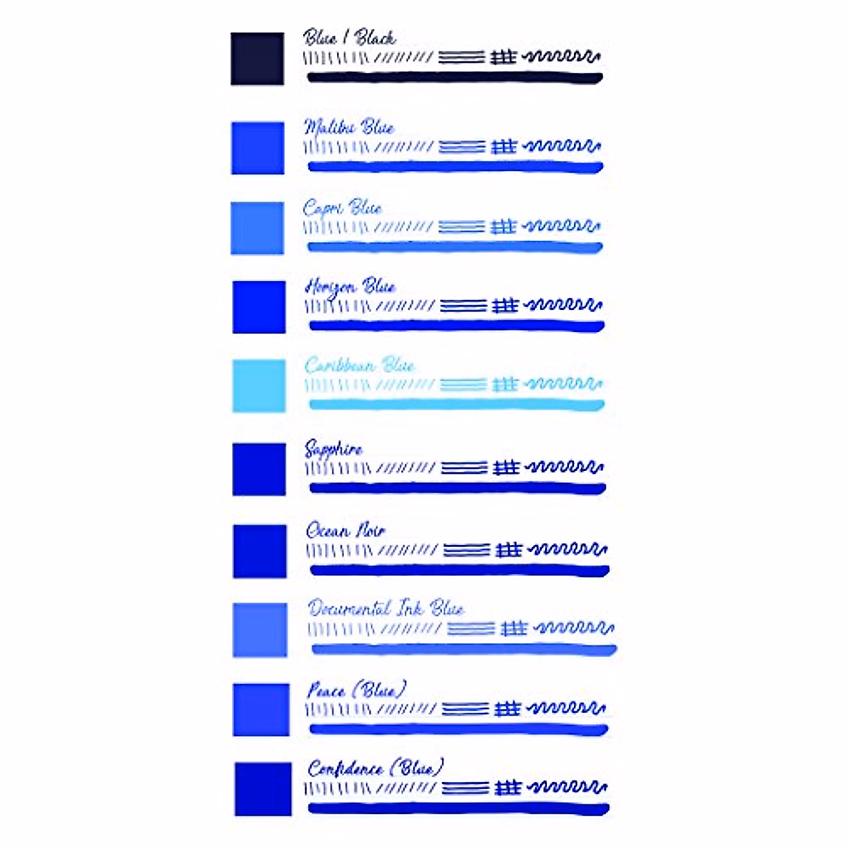 Monteverde Bloo Ink Collection Gift Set Fountain Pen Refill, (MV12377)