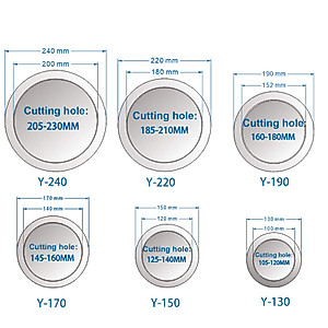 Built-in Countertop Trash and Waste Chute Lid - Round Stainless Steel Balance Flap Cover Flush Trash Grommet Swing Trash Can Lid
