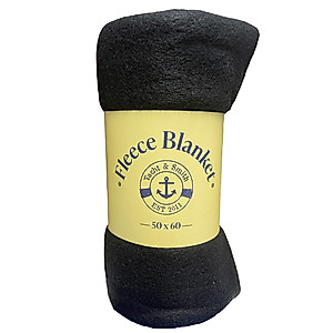 Yacht & Smith Soft Fleece Blankets 50 X 60, Lightweight, Cozy Warm Throws Dark Colorful Blanket Sofa Travel Outdoor, Wholesale