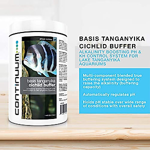Continuum Aquatics Basis Tanganyika Cichlid Buffer – Alkalinity Boosting pH and KH Control System for Lake Tanganyika Aquariums, 250-g