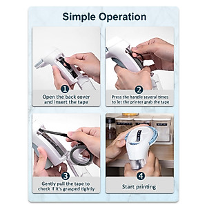 Embossing Label Maker,Omega S Vintage Embossed Label Maker Machine, Old School Label Printer, Protable Handheld Retro Embosser Labeler with 6 Rolls 3D Embossing Label for Home School Kitchen and DIY