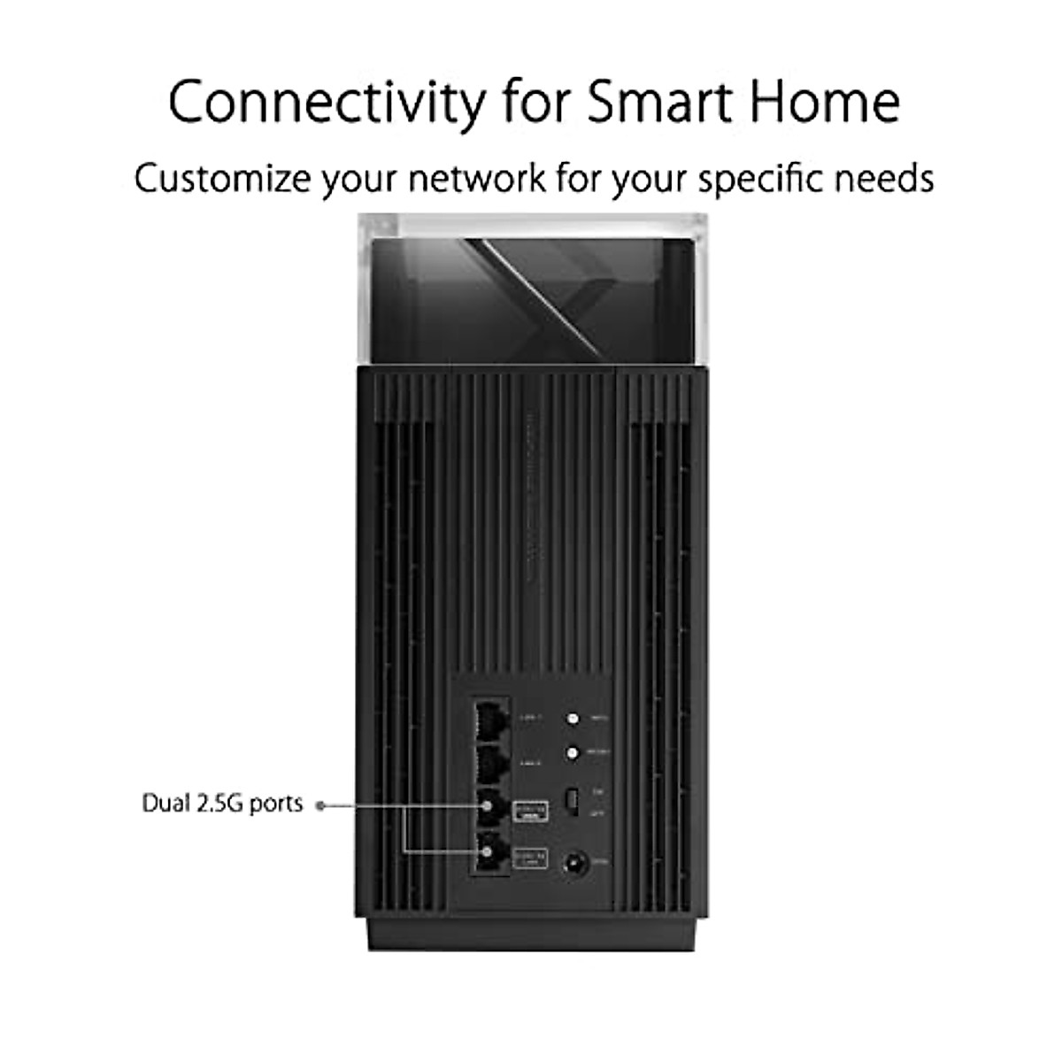 ASUS ZenWiFi Pro AXE11000 Tri-Band WiFi 6E Mesh System (ET12 2PK) - Whole Home Coverage up to 6000 Sq.Ft & 6+ Rooms, Dual 2.5G Ports, 6GHz Band, AiMesh, Included Lifetime Internet Security, Easy Setup