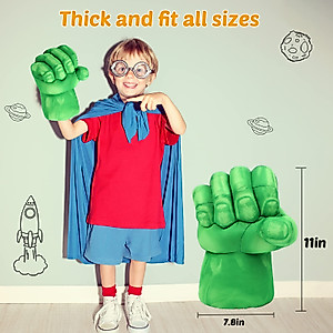 XYMTOY Superhero Toys Incredible Smash Fists Incredible Gloves Boxing Gloves for Toddlers Boys and Girls,Green