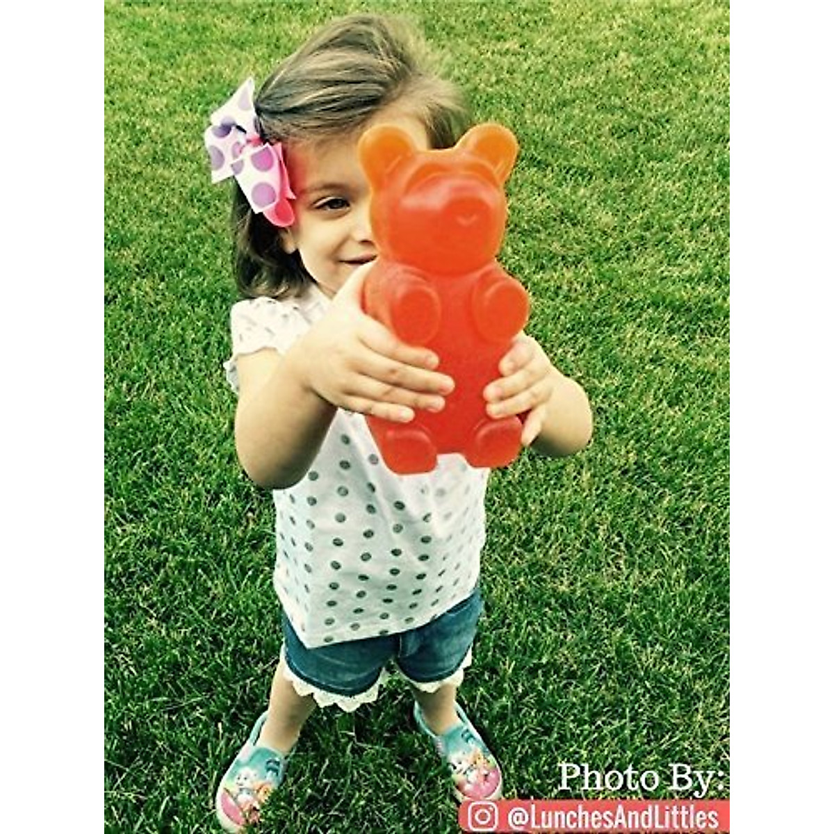 DIY Giant Gummy Bear Mold by Mister Gummy | PREMIUM Quality Silicone + 2 RECIPES and 5 GIFT BAGS Included | Make BIG Bear Treats! (Gummy, Cakes, Breads, Chocolates, and More) (Red)