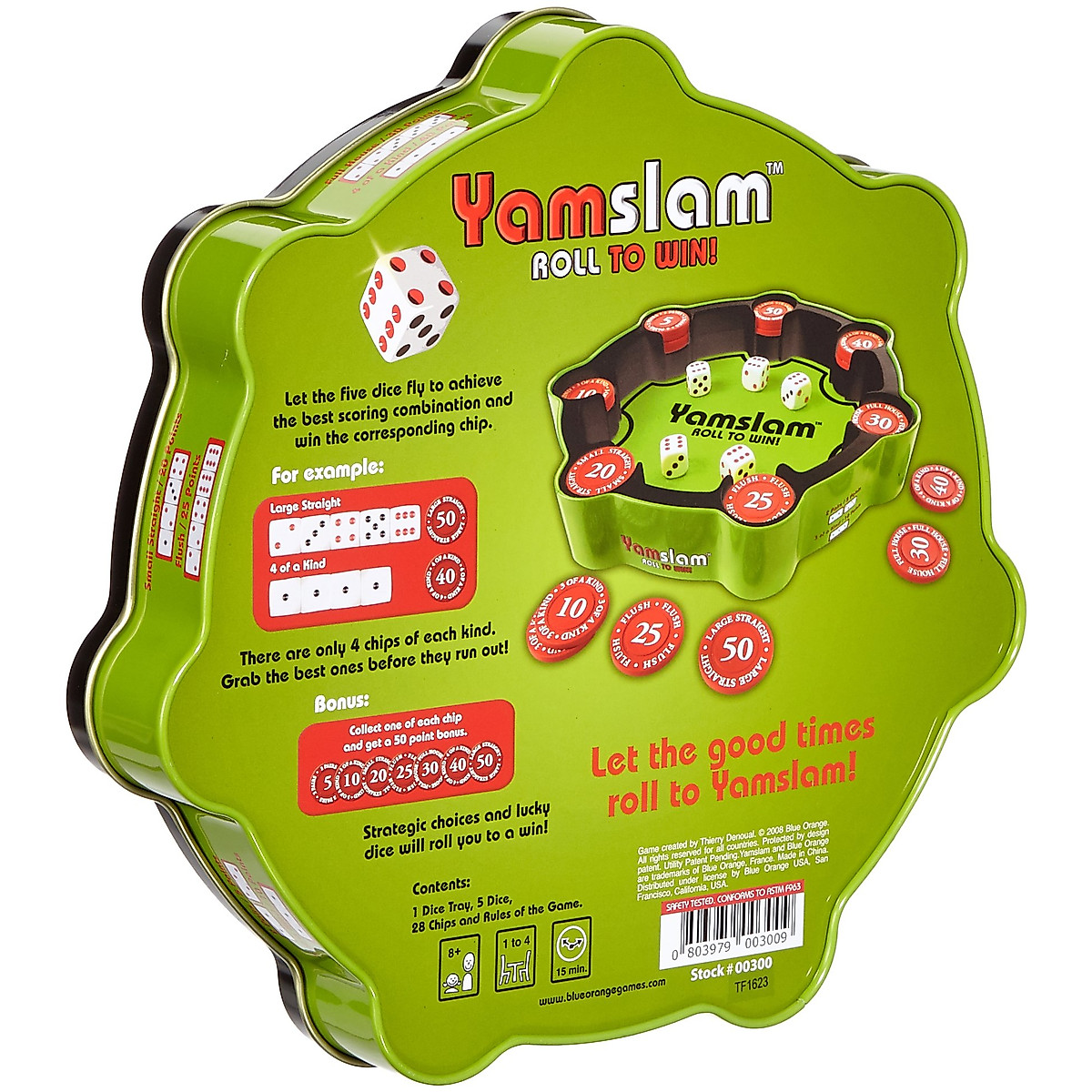 Yamslam Fun Chance and Strategy Family Dice Game for Kids and Adults by Blue Orange Games - 1 to 4 Players, Ages 8+