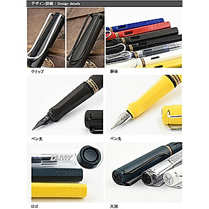 Lamy Vista Fountain Pen (12M) Transparent & 5 Black Ink Cartridges